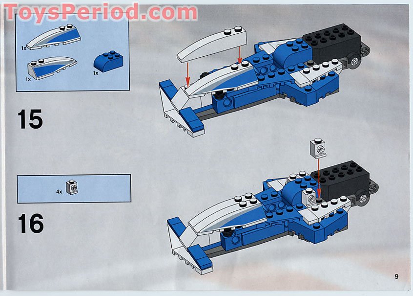 LEGO 8374 Williams F1 Team Racer 1:27 Instructions and Parts List