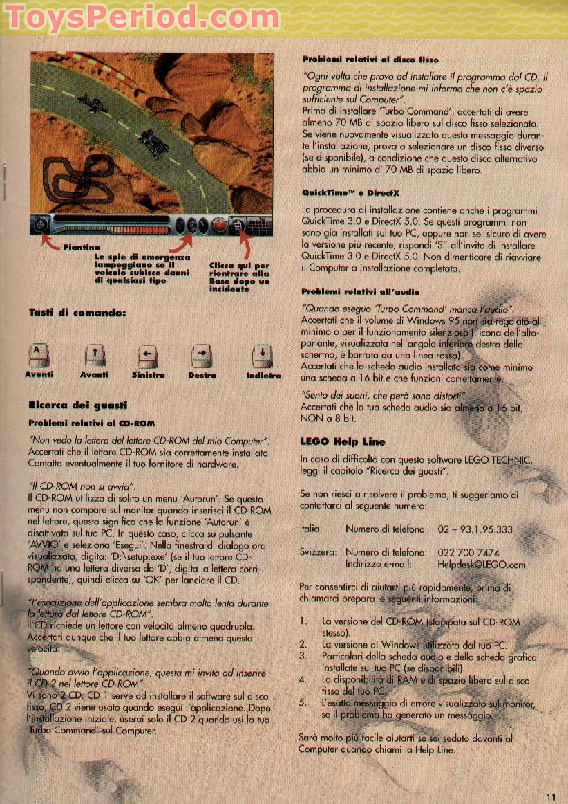 LEGO 8428 Turbo Command Instructions and Parts List