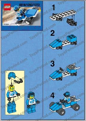 LEGO 1272 Blue Racer Instructions and Parts List