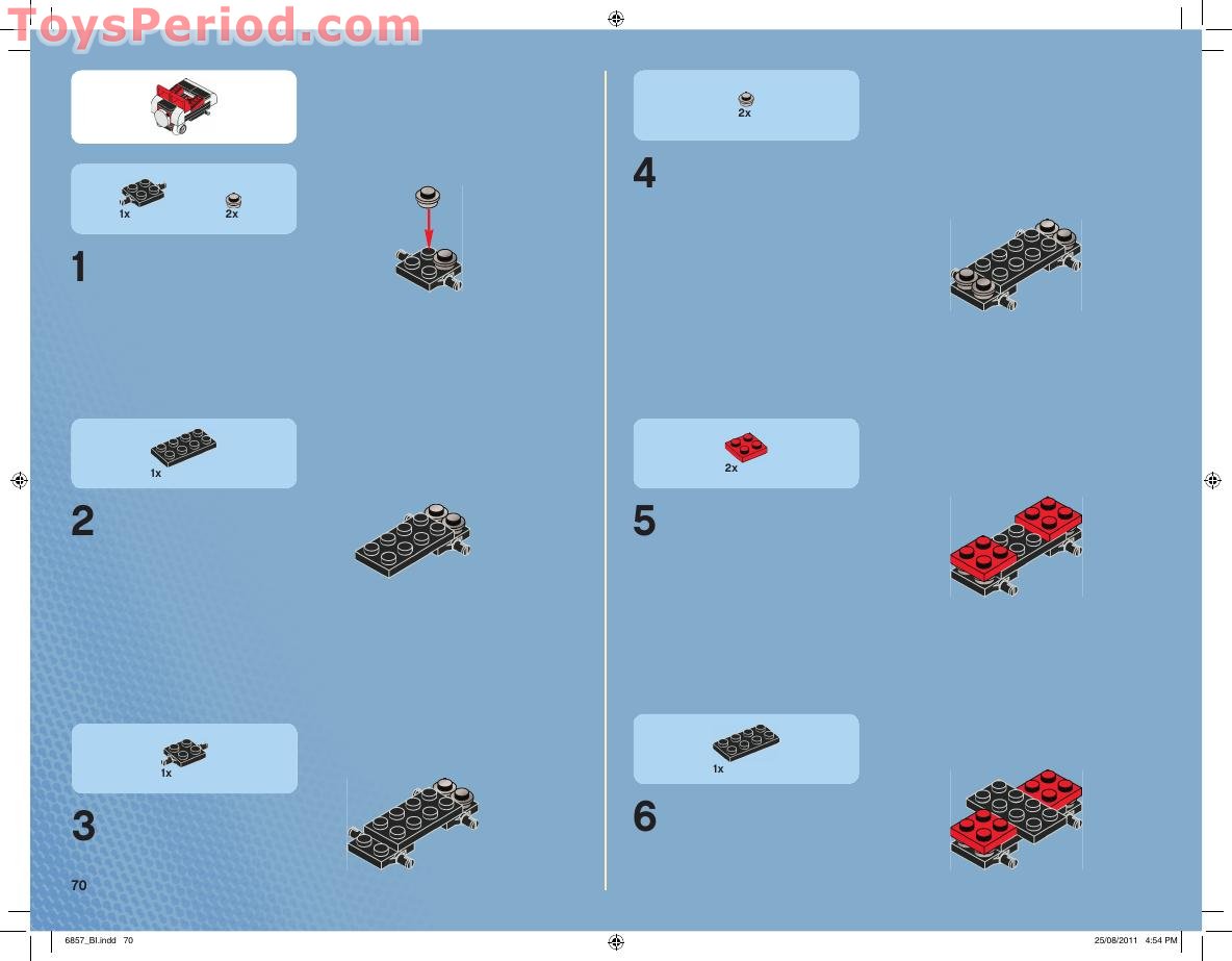 LEGO 6857 The Dynamic Duo Funhouse Escape Instructions and Parts List