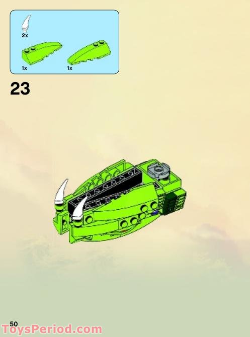 LEGO 9455 Fangpyre Mech Instructions and Parts List