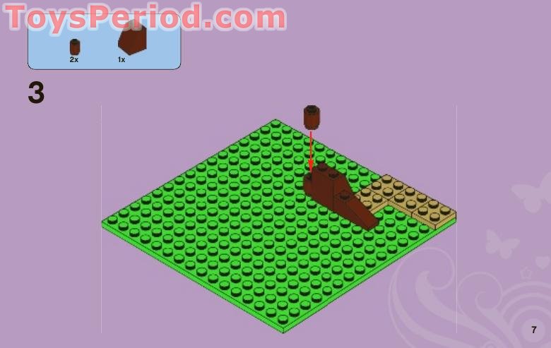 LEGO 3065 Olivia's Tree House Instructions and Parts List