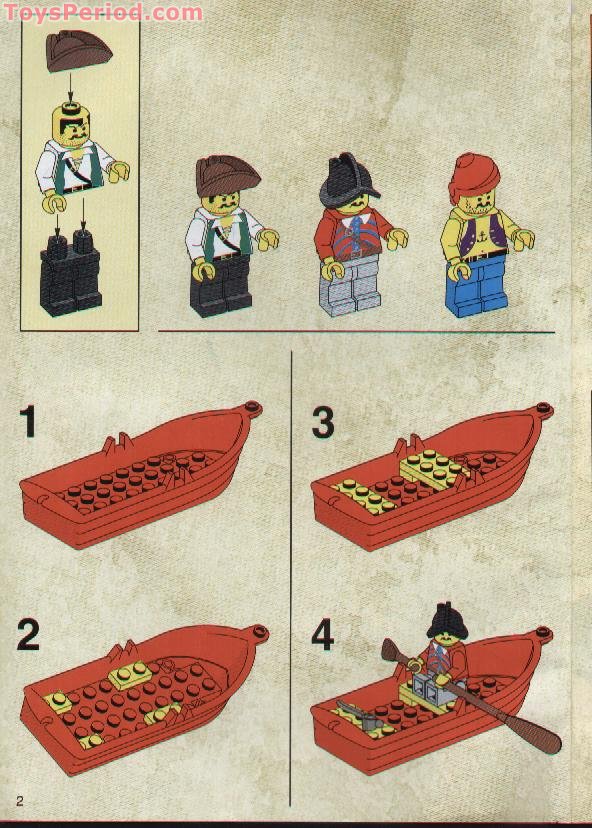 LEGO 6249 Pirates Ambush Instructions and Parts List