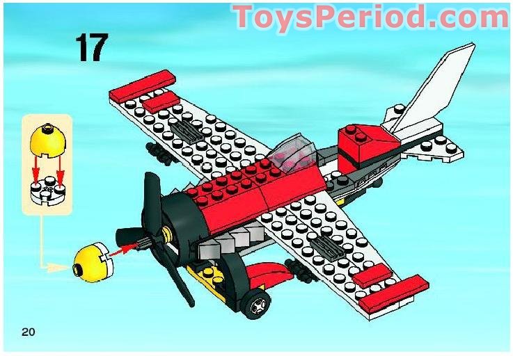 LEGO 7643 Air Show Plane Instructions and Parts List