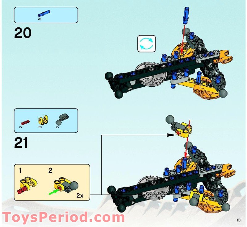 LEGO 8998 Toa Mata Nui Instructions and Parts List