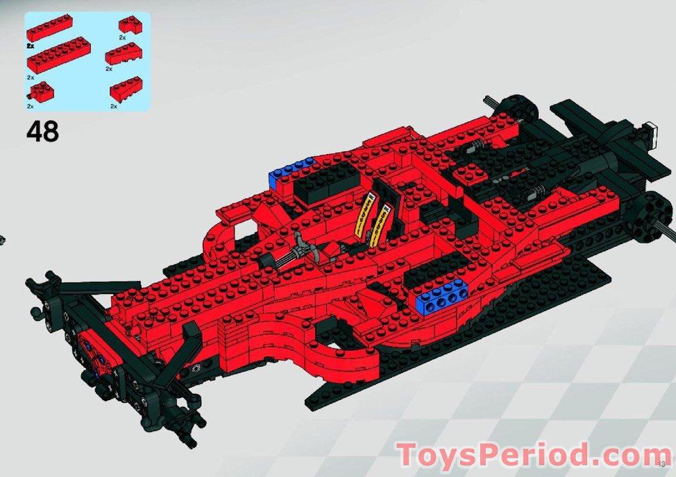 LEGO 8157 Ferrari F1 1:9 Instructions and Parts List