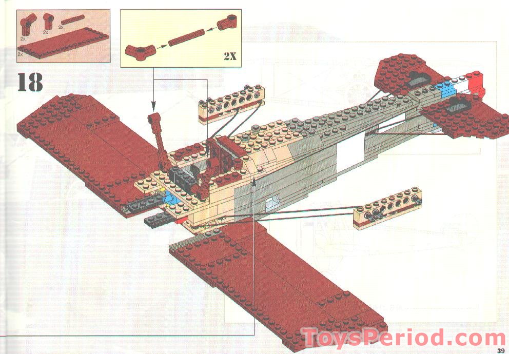 LEGO 3451 Sopwith Camel Instructions and Parts List