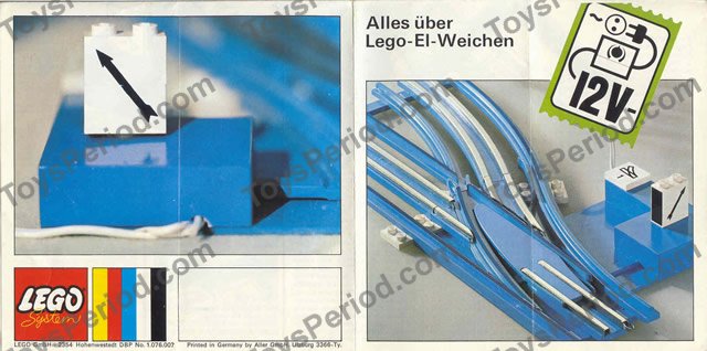 LEGO 755 Left and Right Switches Set Parts List