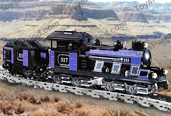 LEGO KT203 Large Train Engine with Tender Blue Set Parts List