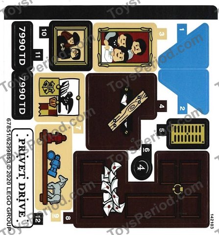 LEGO Sets with Part 75968stk01 Sticker Sheet for Set 75968 - (67851/ ...