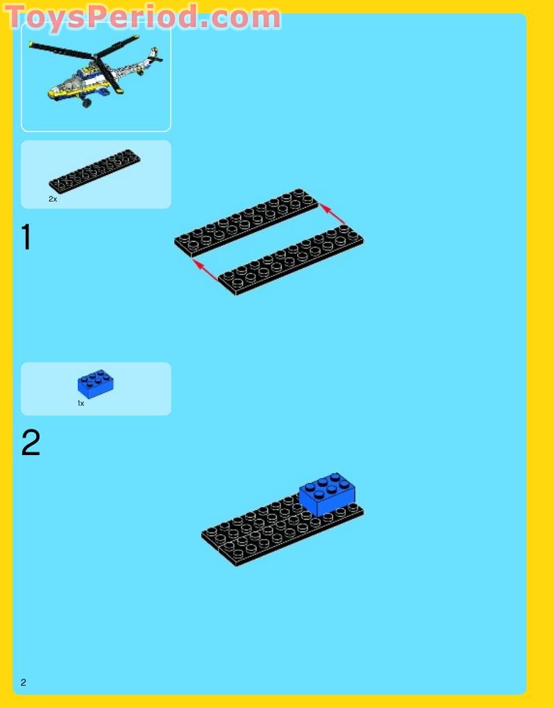LEGO 31011 Aviation Adventures Instructions and Parts List