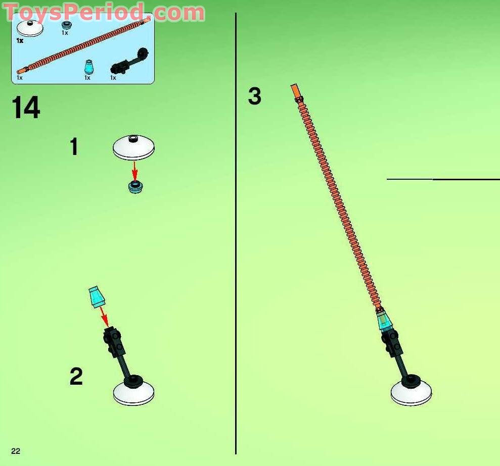 LEGO 7646 ETX Alien Infiltrator Instructions and Parts List
