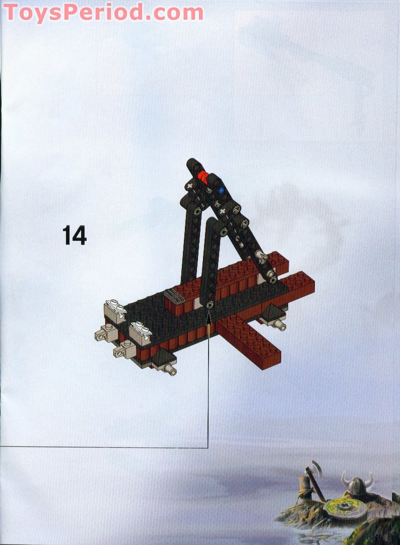 LEGO 7021 Viking Double Catapult Versus Armored Ofnir Dragon ...