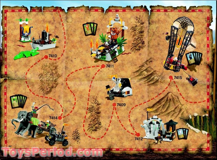 LEGO 7419 Dragon Fortress Instructions and Parts List