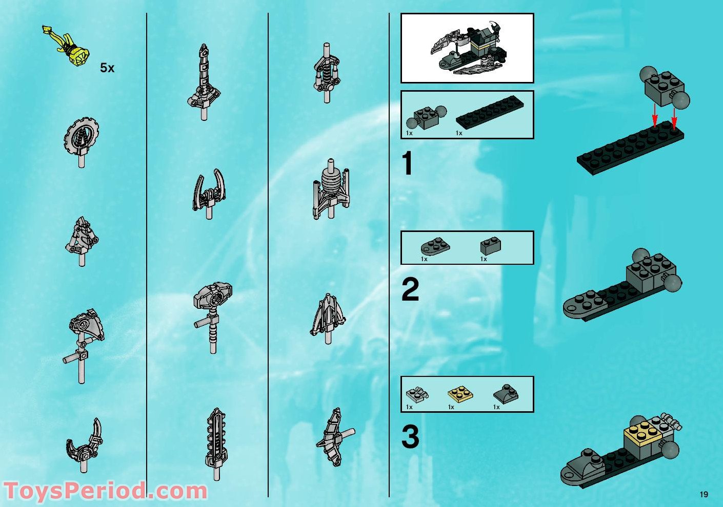 LEGO 8927 Toa Terrain Crawler Instructions and Parts List