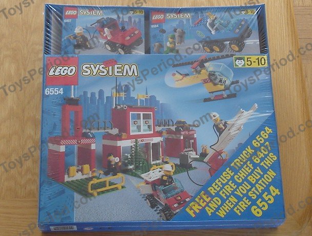 LEGO VP-7 Fire Value Pack (6554, 6407, 6564) Set Parts List