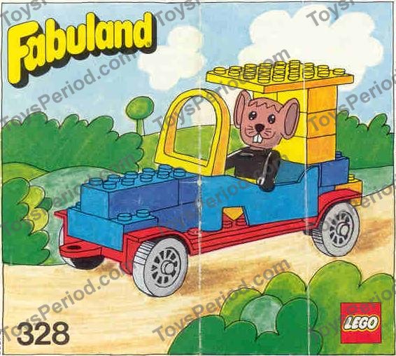 LEGO 328-1 Moe Mouse's Roadster Instructions and Parts List