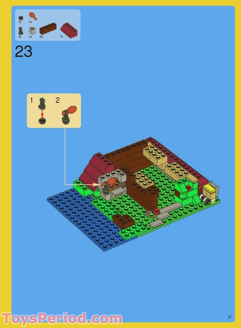 LEGO 5766 Log Cabin Instructions and Parts List