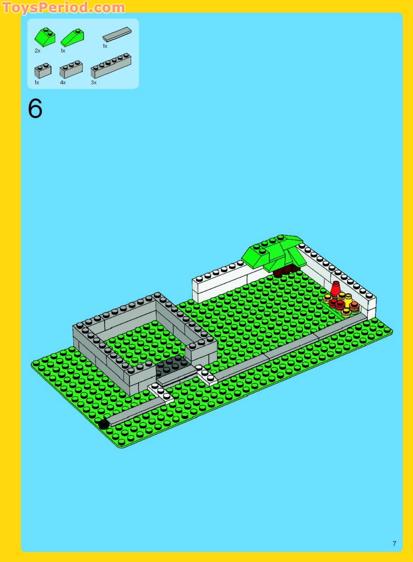 LEGO 5891 Apple Tree House Instructions and Parts List