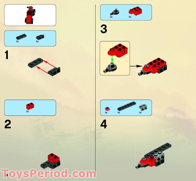 LEGO 9448 Samurai Mech Instructions and Parts List