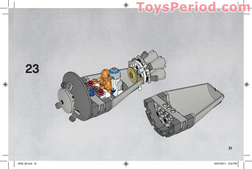 LEGO 9490 Droid Escape Instructions and Parts List