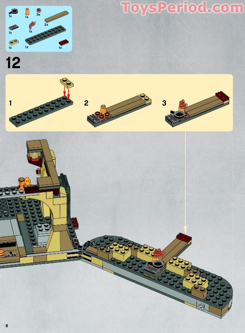 LEGO 9516 Jabba's Palace Instructions and Parts List