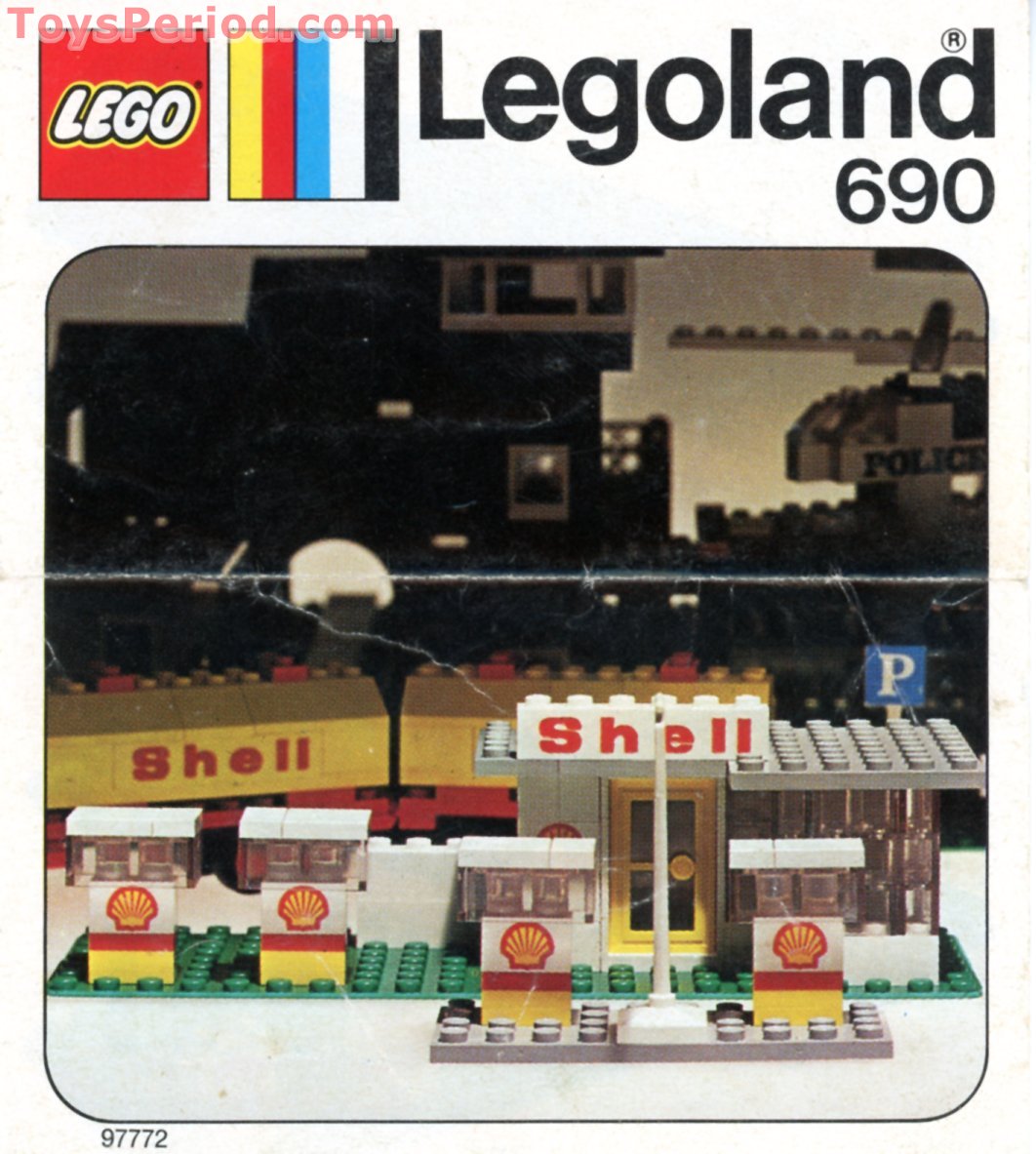 LEGO 690 Shell Station Instructions and Parts List