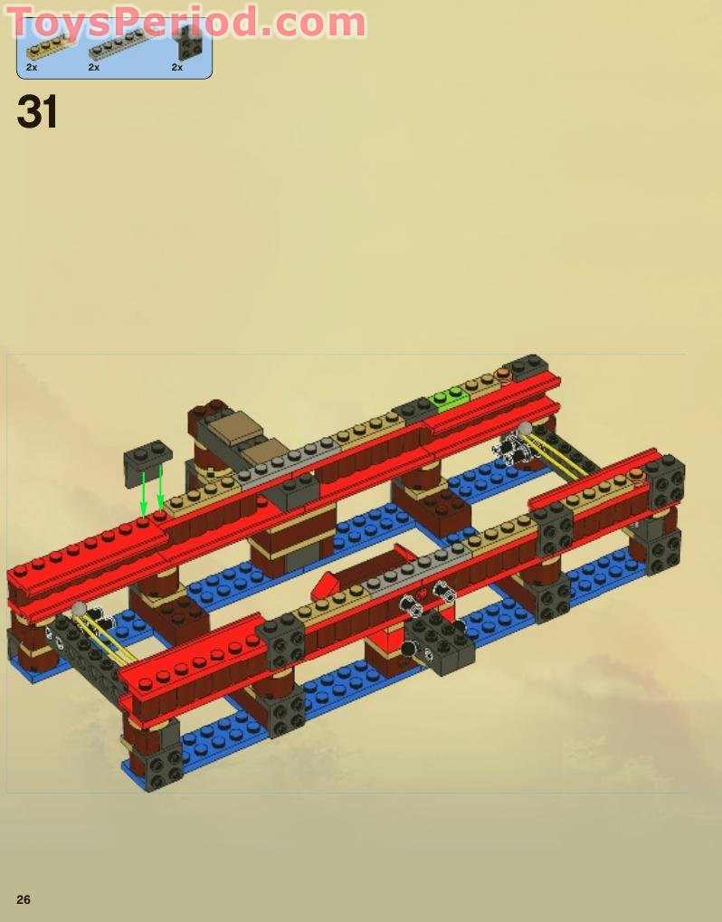 LEGO 2507 Fire Temple Instructions and Parts List