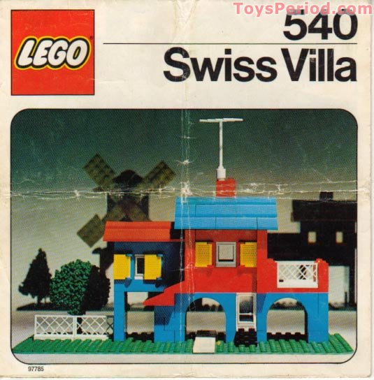 LEGO 540-3 Swiss Villa Instructions and Parts List