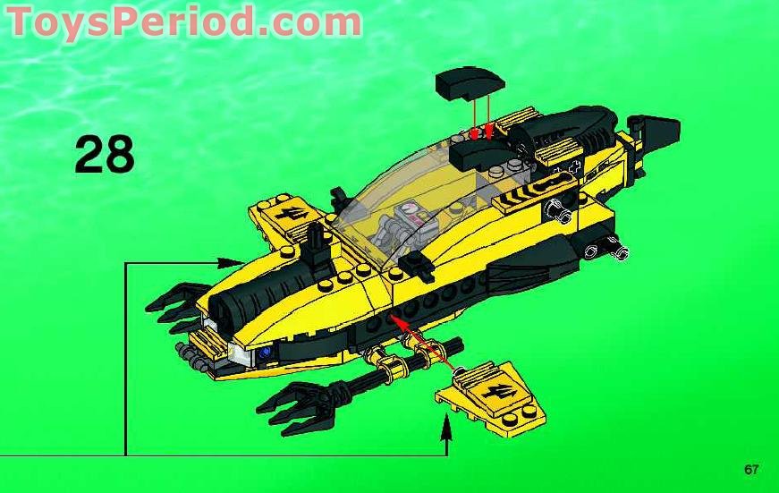 LEGO 7773 Tiger Shark Attack Instructions and Parts List