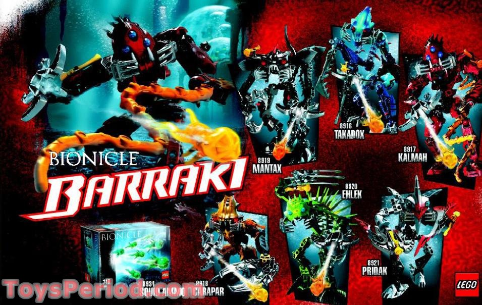 LEGO 8911 Toa Mahri Jaller Instructions and Parts List