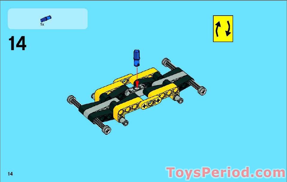 LEGO 8270 Rough Terrain Crane Instructions and Parts List