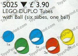 LEGO 5025 Duplo Tubes and Ball Set Parts List