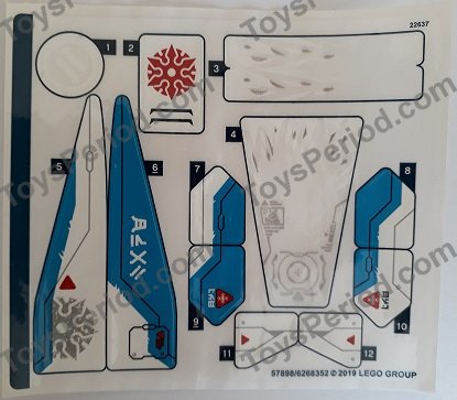 LEGO Sets with Part 70673stk01 Sticker Sheet for Set 70673 - (57898/ ...