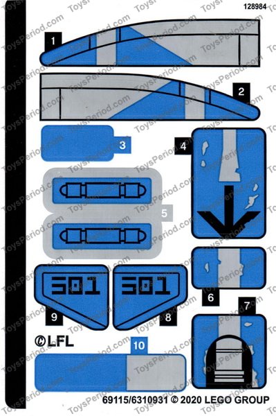 LEGO Sets with Part 75280stk01 Sticker Sheet for Set 75280 - (69115/ ...