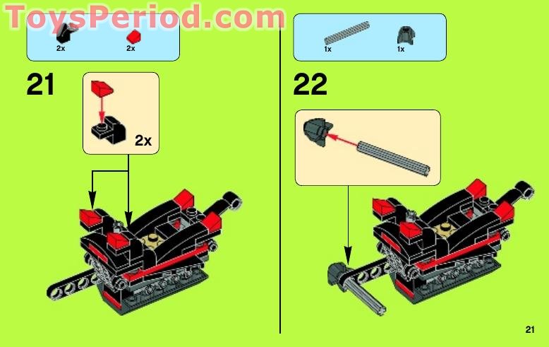 LEGO 79101 Shredder's Dragon Bike Instructions and Parts List