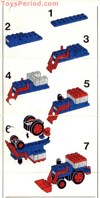 LEGO 682 Low Loader and Tractor Instructions and Parts List