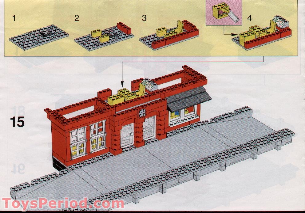 LEGO 2150 Train Station Instructions and Parts List