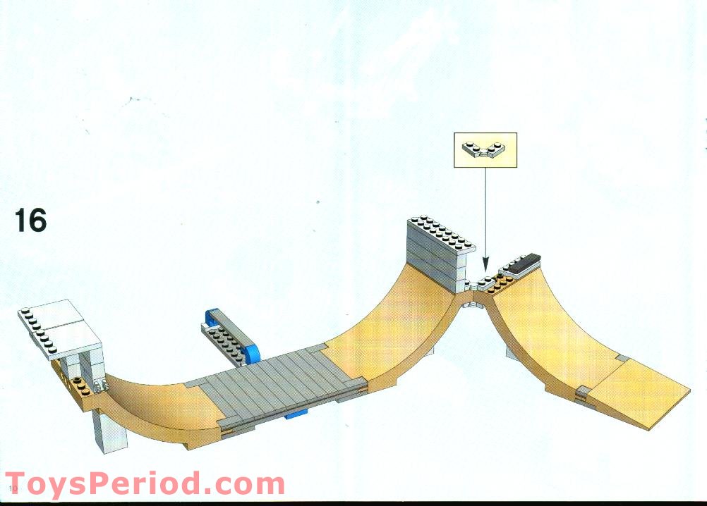 LEGO 3537 Skateboard Vert Park Challenge Instructions and Parts List