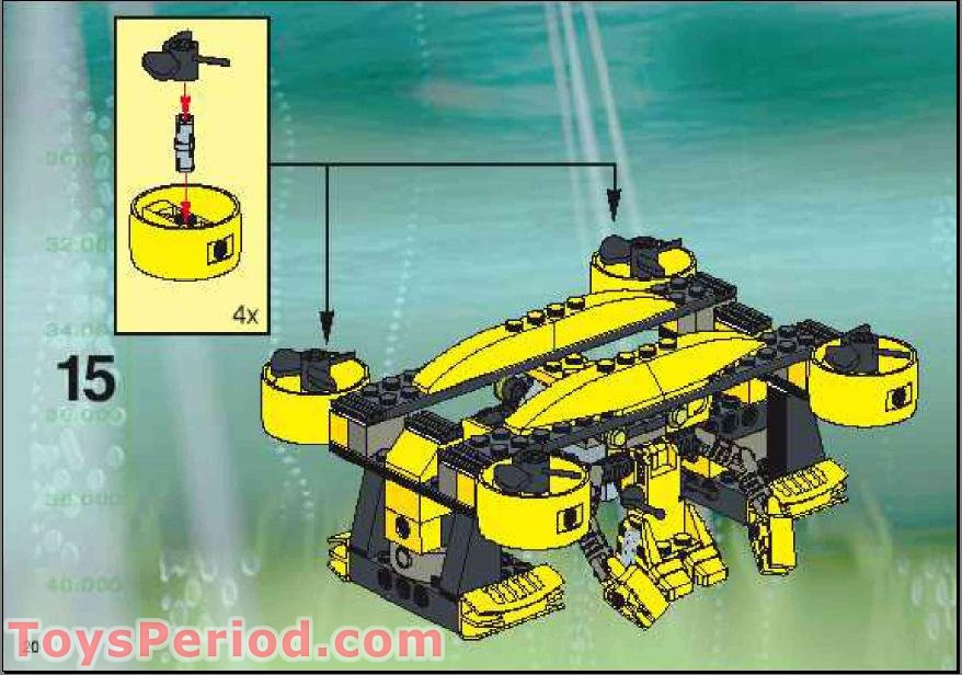 LEGO 4794 Alpha Team Command Sub Instructions and Parts List