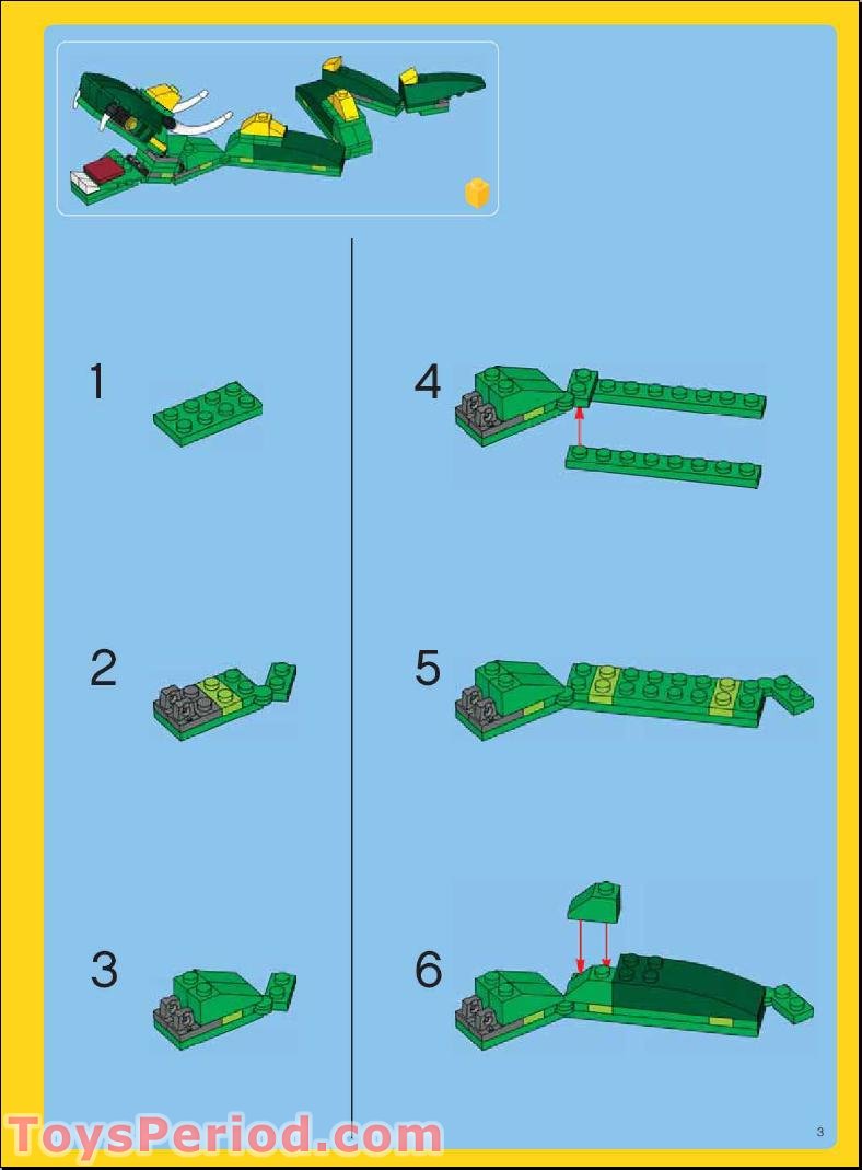 LEGO 4894 Mythical Creatures Instructions and Parts List