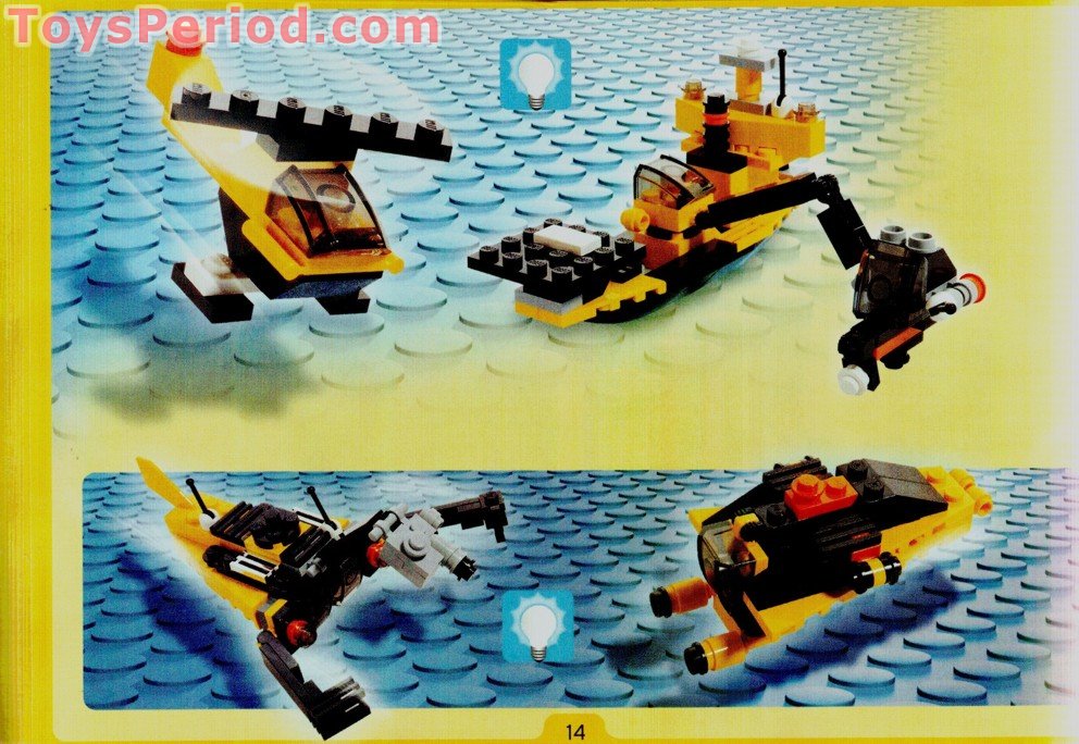 LEGO 4505 Sea Machines Instructions and Parts List