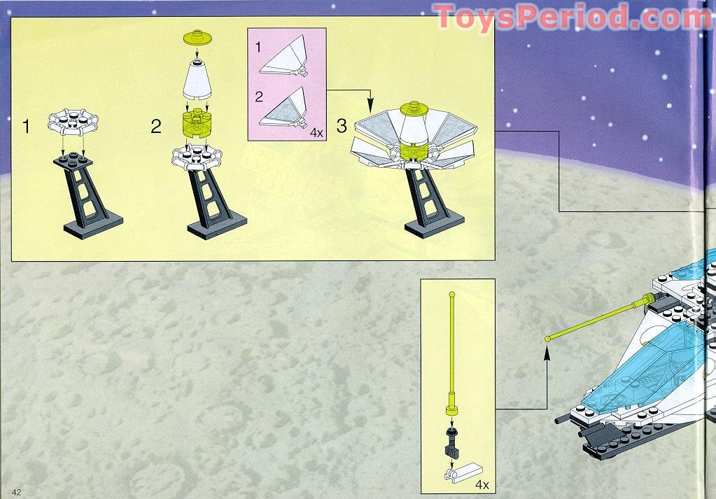 LEGO 6982 Explorien Starship Instructions and Parts List