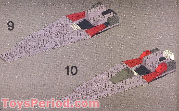 LEGO 6205 V-Wing Fighter Instructions and Parts List