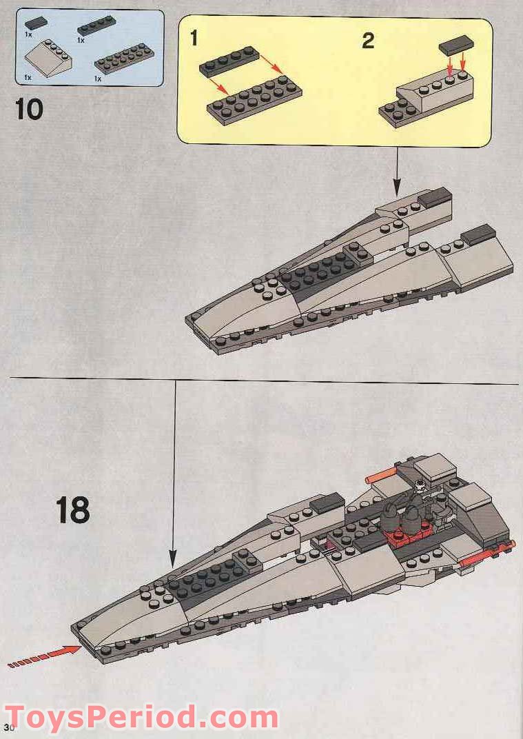 LEGO 7663 Sith Infiltrator Instructions and Parts List