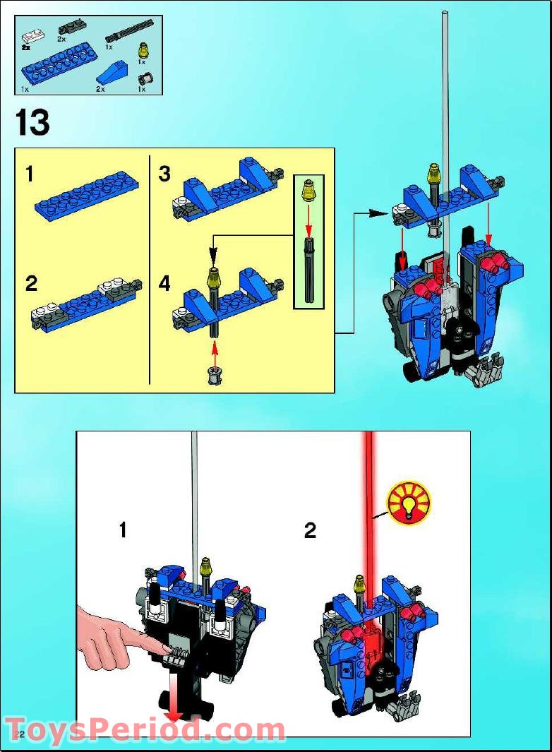 LEGO 7709 Sentai Fortress Instructions and Parts List