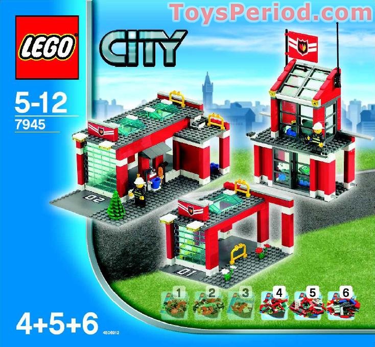 LEGO 7945 Fire Station Instructions and Parts List