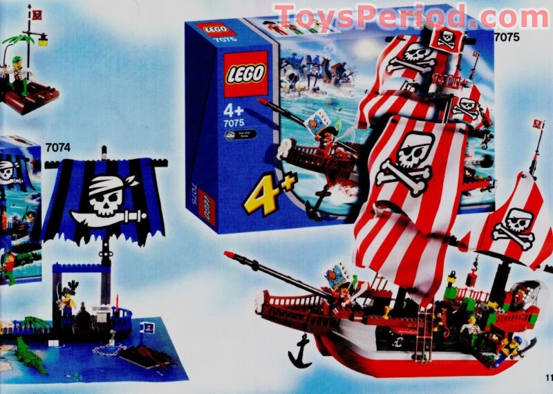 LEGO 7072 Captain Kragg's Pirate Boat Instructions and Parts List