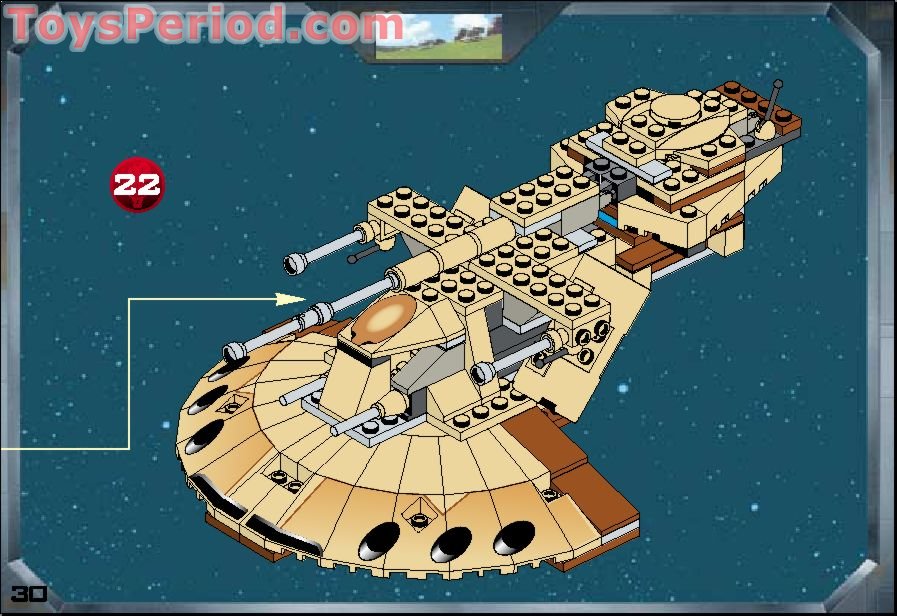 LEGO 7155 Trade Federation AAT Instructions and Parts List