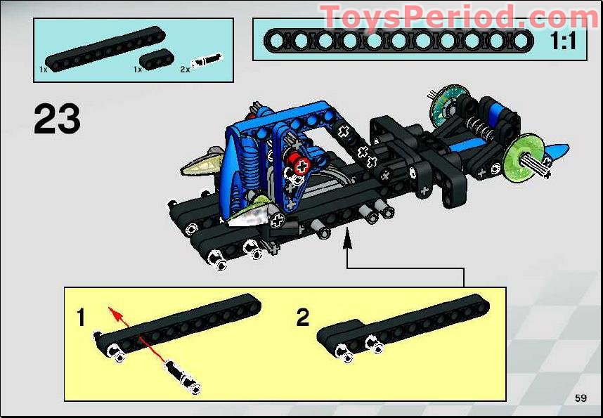 LEGO 8646 Speed Slammer Bike Instructions and Parts List